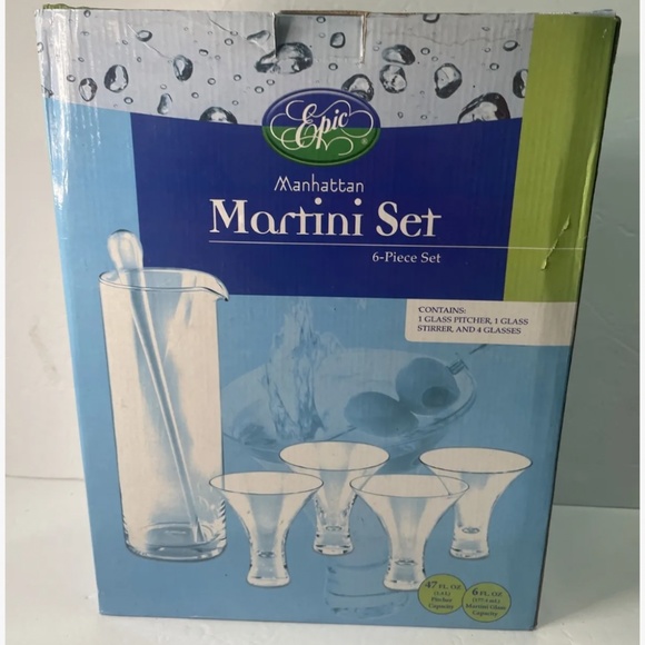 Kitchen | Vintage Manhattan Martini Set 6 Piece Set 1 47 Oz Pitcher 1 ...
